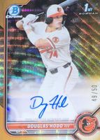 Douglas Hodo III 2022 Bowman Draft #CDA-DH Chrome DP Auto - Gold Wave ...