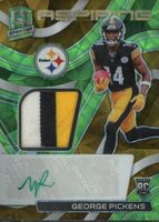 George Pickens 2022 Spectra #APA-GPI Aspiring Patch Autographs - Neon ...