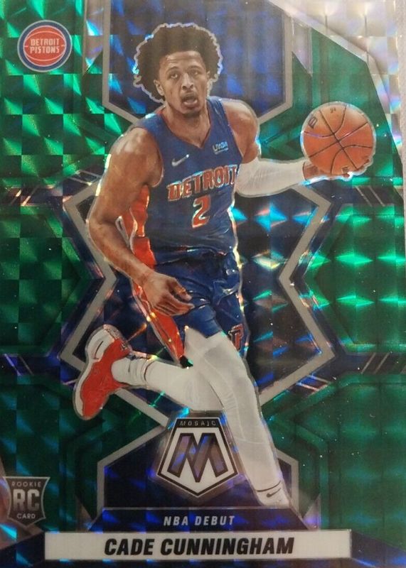 Cade Cunningham 2021 Mosaic #261 NBA Debut - Green Price Guide - Sports ...