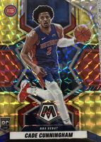 Cade Cunningham 2021 Mosaic #261 NBA Debut - Choice Fusion Red & Yellow ...
