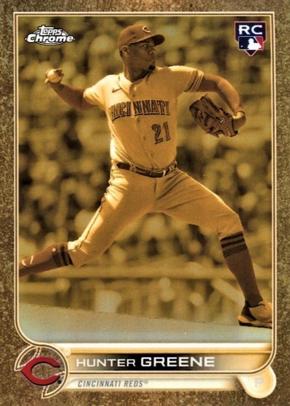 Hunter Greene 2022 Topps Gilded Collection #154 Cast in Gold /199 Price ...