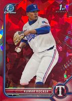 Kumar Rocker 2022 Bowman Draft Sapphire Edition #BDC-164 Chrome - Red ...