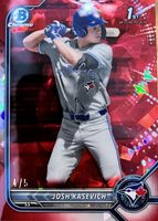 Josh Kasevich 2022 Bowman Draft Sapphire Edition #BDC-45 Chrome - Red ...