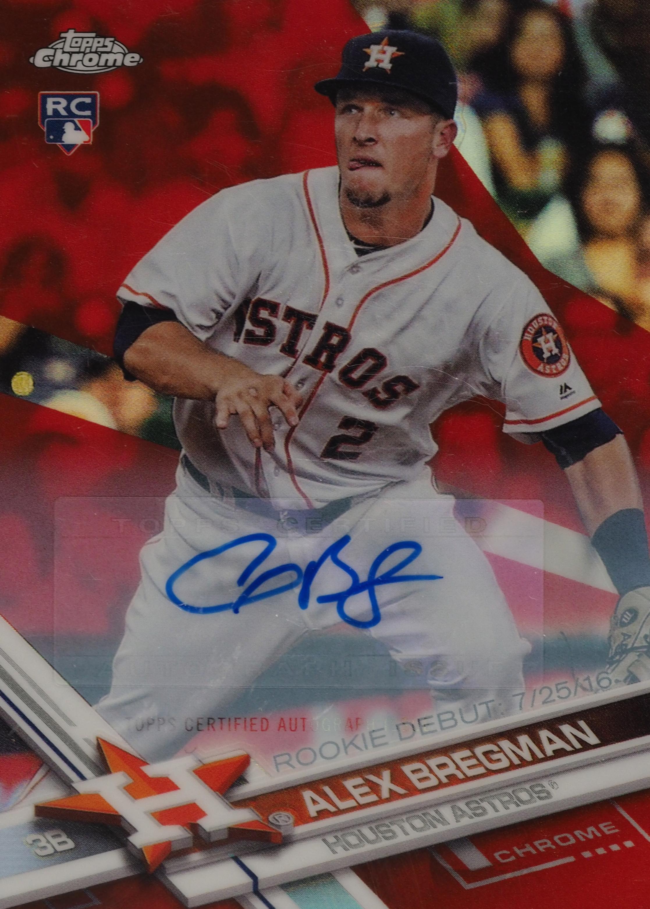 Alex Bregman 2017 Topps Chrome Update #HMT60 Autographs - Red Refractor ...