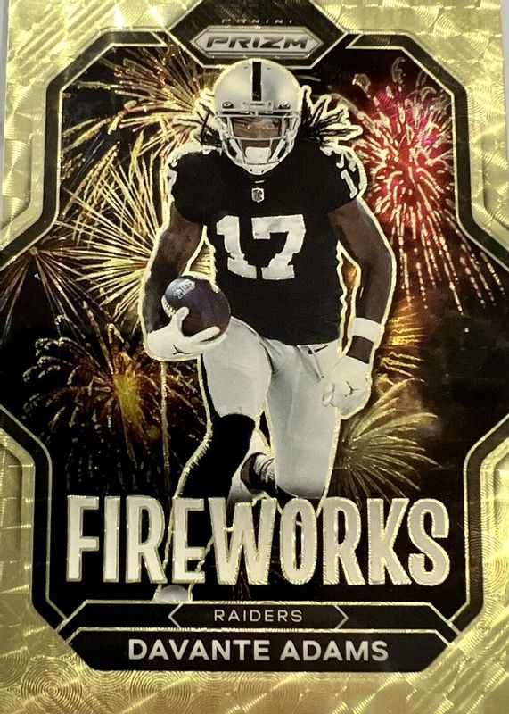 Davante Adams 2022 Prizm #F-16 Fireworks - Gold Vinyl /5 Price Guide - Sports Card Investor