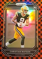 Christian Watson 2022 Prizm #314 Black & Red Checker /(SSP) Price Guide ...