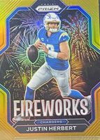 Justin Herbert 2022 Prizm #F-4 Fireworks - Gold /10 Price Guide - Sports Card Investor