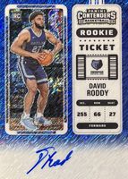 David Roddy 2022 Contenders #105 Rookie Ticket Auto - Premium Blue ...