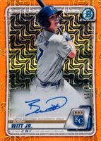 Bobby Witt Jr. 2020 Bowman Mega Box #BMA-BWJ Chrome Prospect Auto ...