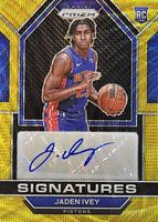 Jaden Ivey 2022 Prizm #RSI-JIV Rookie Signatures - Gold Wave /10 PSA 10 ...