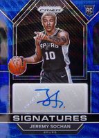 Jeremy Sochan 2022 Prizm #RSI-JSC Rookie Signatures - Blue Wave Price ...