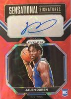 Jalen Duren 2022 Prizm #SS-JK Sensational Signatures - Choice Price ...