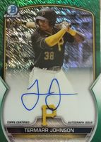 Termarr Johnson 2023 Bowman #CPA-TJ Chrome Prospect Auto - Green ...