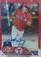 Josh Jung 2023 Topps Chrome #RA-JJ Rookie Autographs - Red Wave Refractor /5 Price Guide ...