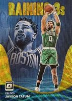 Jayson Tatum 2022 Optic #13 Raining 3s - Gold Wave /10 Price Guide ...