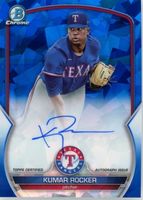 Kumar Rocker 2023 Bowman Sapphire Edition #BSPA-KR Chrome Prospect Auto ...