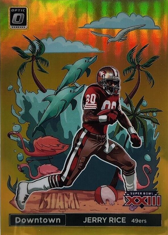 Jerry Rice 2022 Optic #SBD-JR Super Bowl Downtown - Gold /10 Price ...