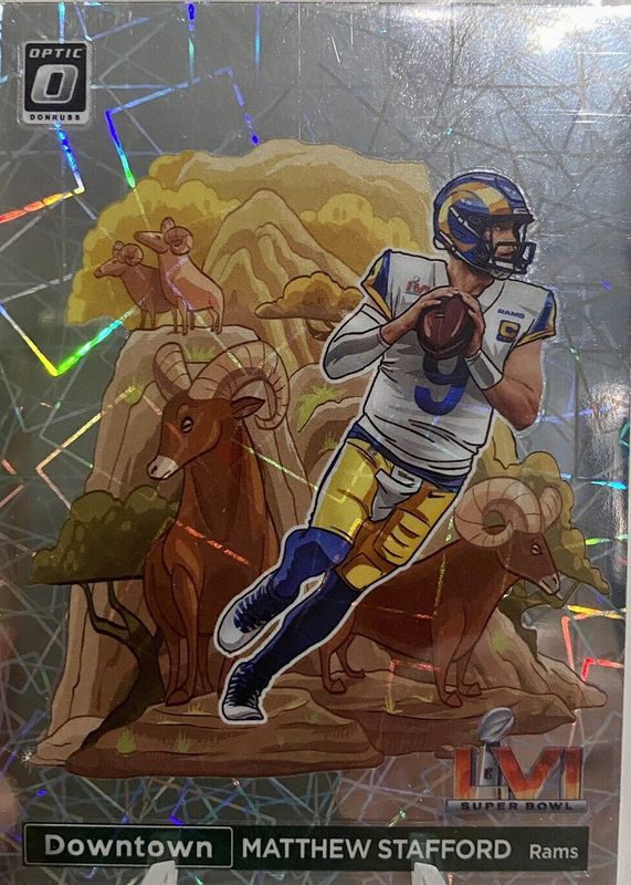 Matthew Stafford 2022 Optic #SBD-MS Super Bowl Downtown Price Guide ...