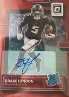 Drake London 2022 Optic #207 Rated Rookie Autographs - Red Stars /11 ...