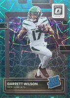 Garrett Wilson 2022 Optic #206 Teal Velocity Price Guide - Sports Card ...