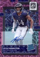 Kyle Hamilton 2022 Optic #238 Rated Rookie Autographs - Pink Velocity ...