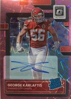 George Karlaftis 2022 Optic #256 Rated Rookie Autographs - Pink Velocity /50 Price Guide ...