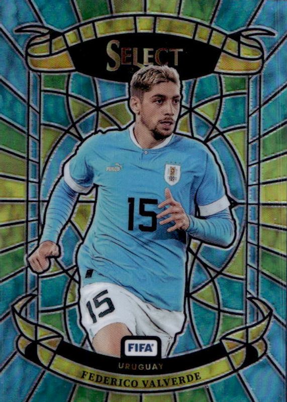 Federico Valverde 2022 Select FIFA #30 Stained Glass /(SSP) Price Guide ...