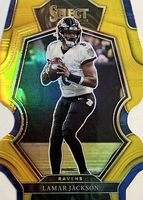 Lamar Jackson 2022 Select #107 Premier Level Gold Die-Cut /10 Price ...
