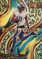 Justin Jefferson 2022 Select #SEN-15 Sensations - Green & Black ...