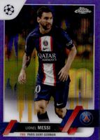 Lionel Messi 2022 Topps Chrome UEFA Club Competitions #1 Purple & Gold ...