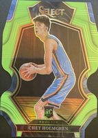 Chet Holmgren 2022 Select #196 Premier Level Light Green Die-Cut /49 ...