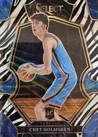 Chet Holmgren 2022 Select #196 Premier Level Zebra /(SSP) Price Guide ...