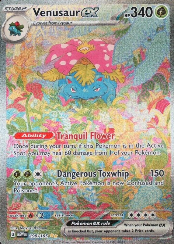 Venusaur ex 2023 Scarlet & Violet: 151 #198/165 Special Illustration ...