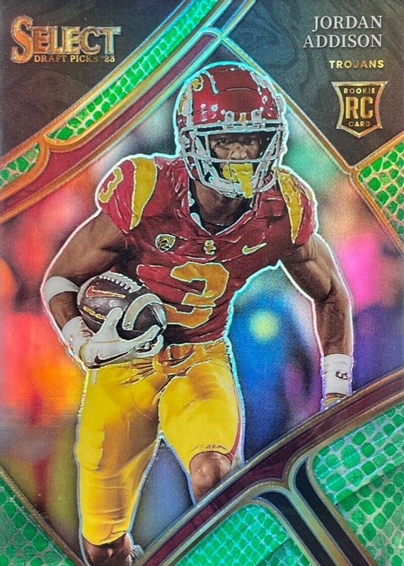 Jordan Addison 2023 Select Draft Picks #106 Field Level Dragon Scale ...