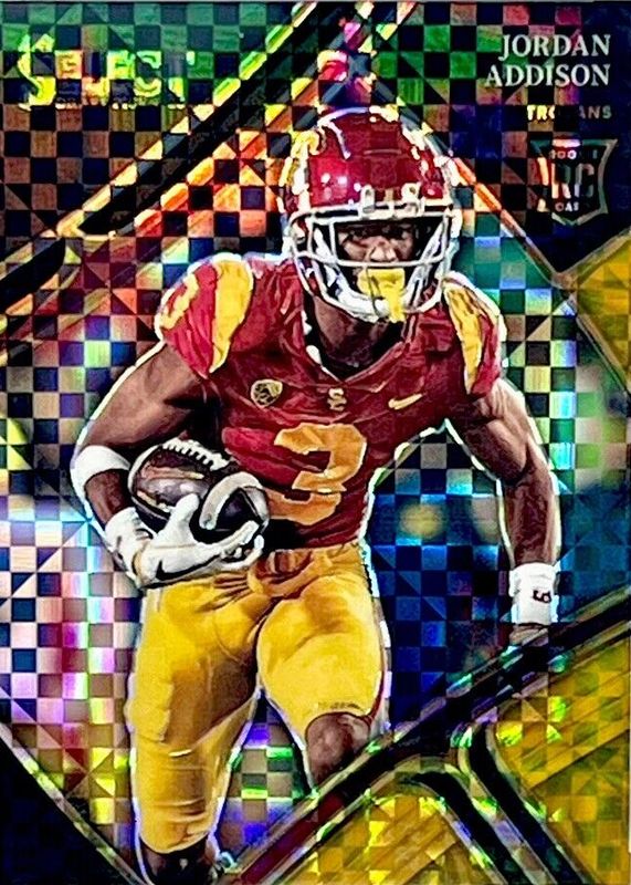 Jordan Addison 2023 Select Draft Picks #106 Field Level Black & Gold ...