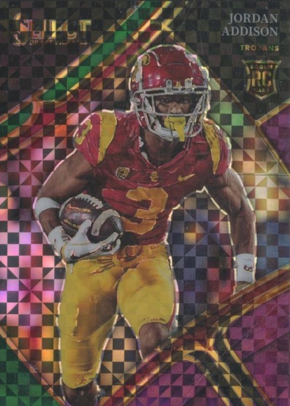 Jordan Addison 2023 Select Draft Picks #106 Field Level Green & Purple ...