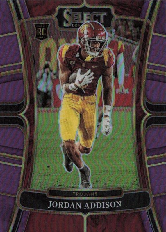 Jordan Addison 2023 Select Draft Picks #6 Concourse Purple /75 Price ...