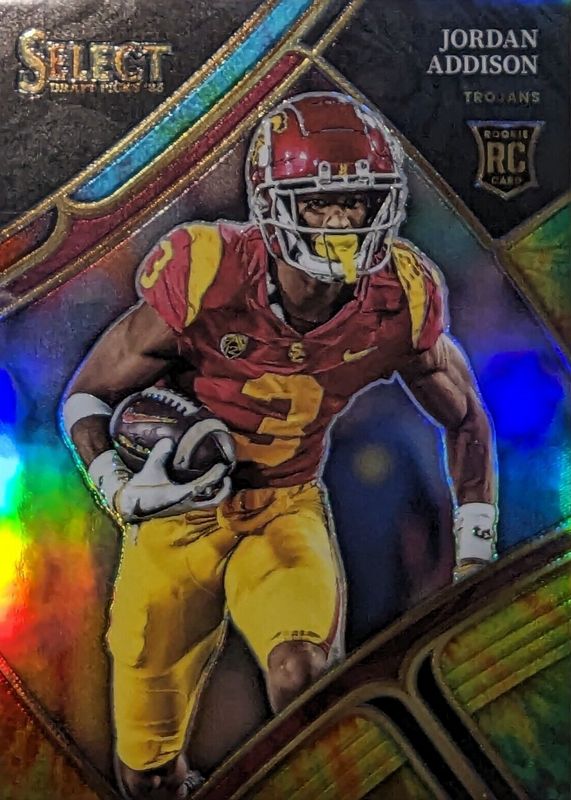 Jordan Addison 2023 Select Draft Picks #106 Field Level Tie-Dye /25 PSA ...