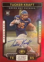 Tucker Kraft 2023 Score #341 Rookie Signatures - Red Zone /20 Price ...
