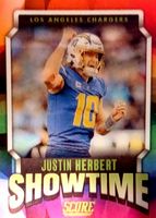 Justin Herbert 2023 Score #ST-4 Showtime /(SSP) Price Guide - Sports ...