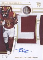 Brian Robinson Jr. 2022 National Treasures #184 Rookie Patch Auto ...