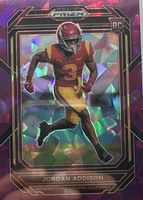 Jordan Addison 2023 Prizm Draft Picks #136 Purple Ice /149 Price Guide ...