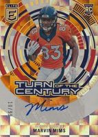 Marvin Mims 2023 Elite #TC-MMI Turn of the Century Autographs - Orange ...