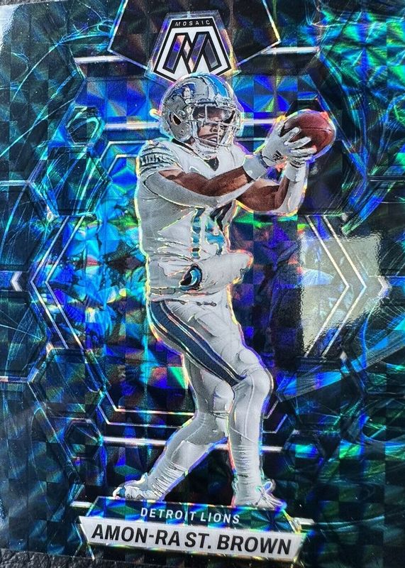 Amon-Ra St. Brown 2023 Mosaic #186 Genesis /(SSP) Price Guide - Sports ...