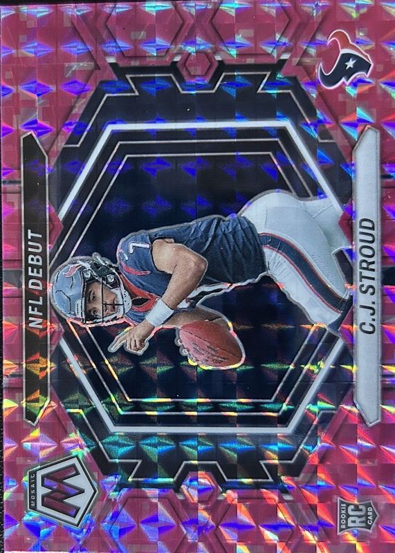 CJ Stroud 2023 Mosaic #ND-3 NFL Debut - Pink Camo Price Guide - Sports ...