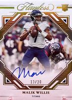 Malik Willis 2022 Flawless #RFS-MW Rookie Frame Signatures (/20) Price ...
