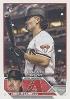 Corbin Carroll 2023 Topps Update #US244 Rookie Debut - Golden Mirror Image Variation /(SSP ...