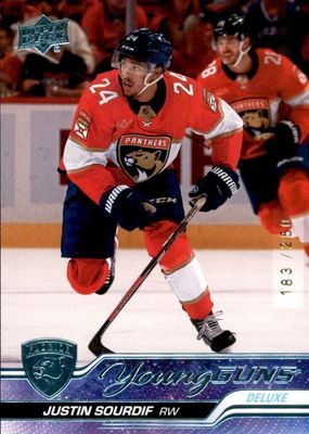 Justin Sourdif 2023 Upper Deck #471 Young Guns - Outburst Gold /1 Price ...