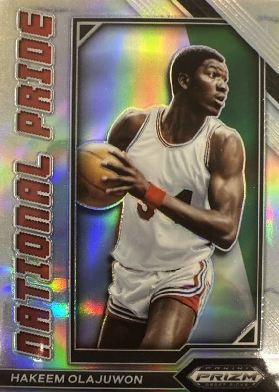 Hakeem Olajuwon 2023 Prizm Draft Picks #4 National Pride /(SSP) Price ...