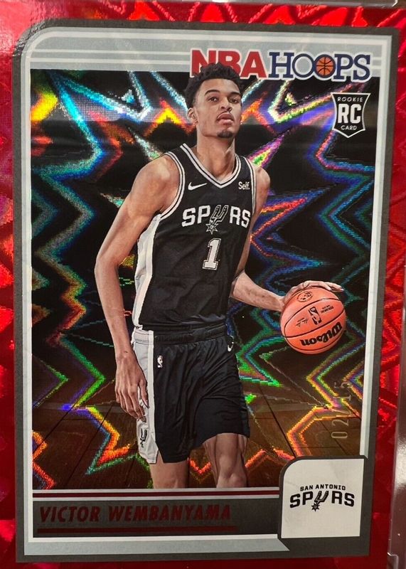Victor Wembanyama 2023 Hoops #277 Red Explosion /15 Price Guide ...